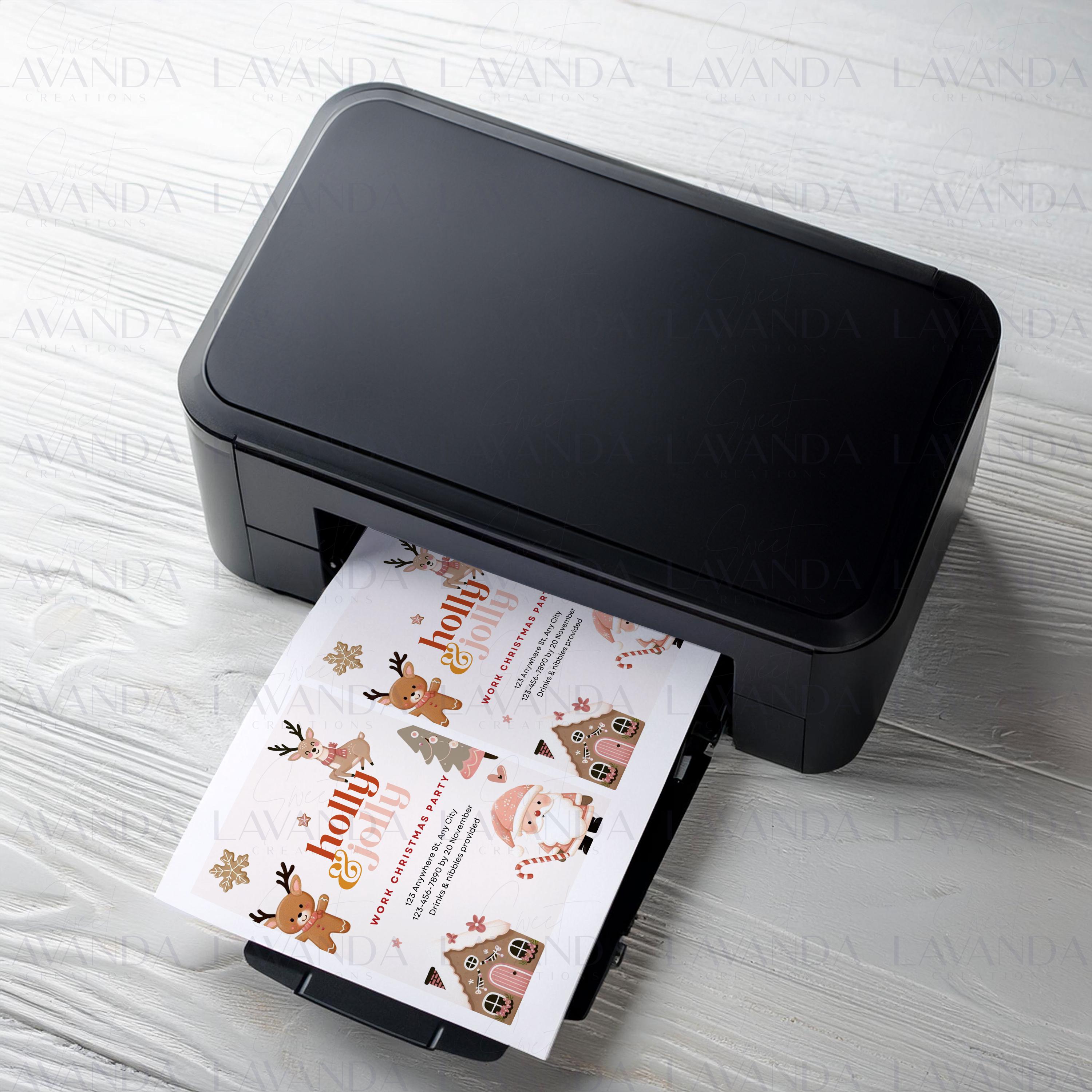 Digital Download Black Printer Mock up Desk Printer Printing Blank ...