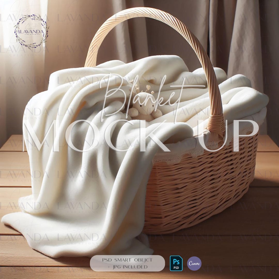 White Plush Blanket Cover Mockup White Fleece Mock up Velveteen Plush ...