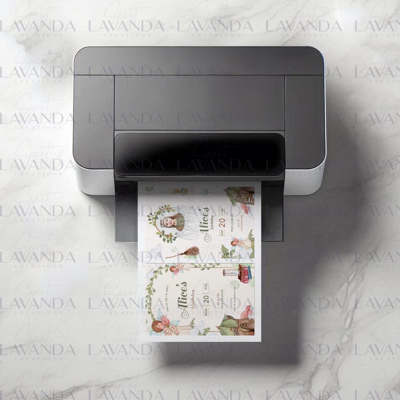 Black Printer Mockup: Realistic Desk Photo (PSD+CANVA Digital Download ...