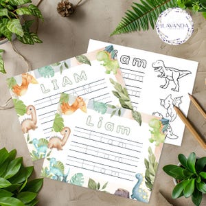 Kids Name Tracing Printable Preschool Editable Learning Tutoring School ...