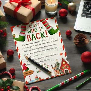 Editable Elf Arrival Letter Template, Christmas Printable (digital ...