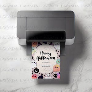 Digital Download Black Printer Mock Up, Desk Printer Printing Blank ...