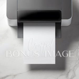 Digital Download Black Printer Mock Up, Desk Printer Printing Blank ...