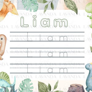 Kids Name Tracing Printable Preschool Editable Learning Tutoring School ...