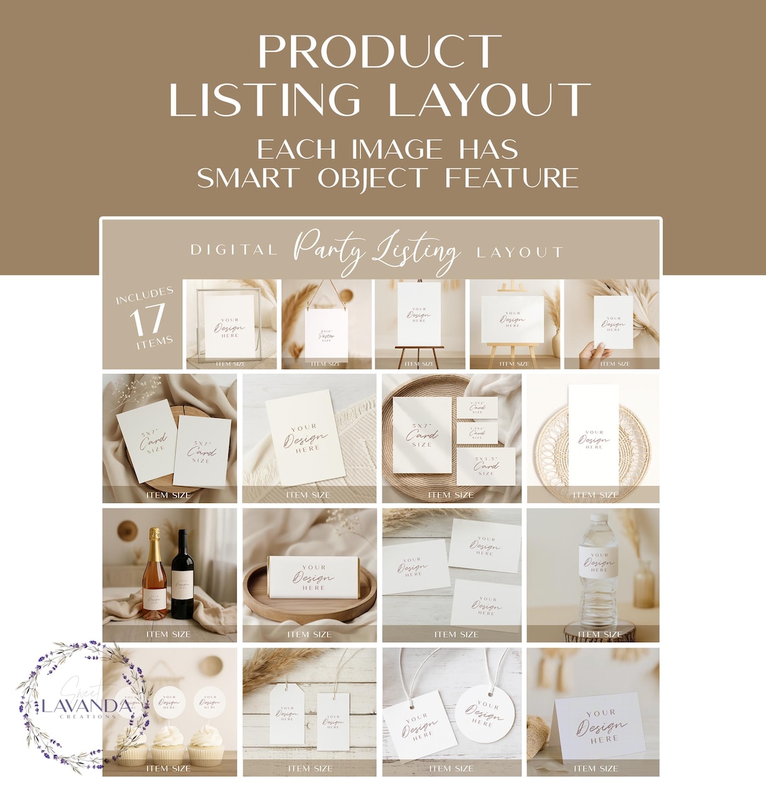 Editable Product Listing Layout: PSD Template With Smart Objects ...
