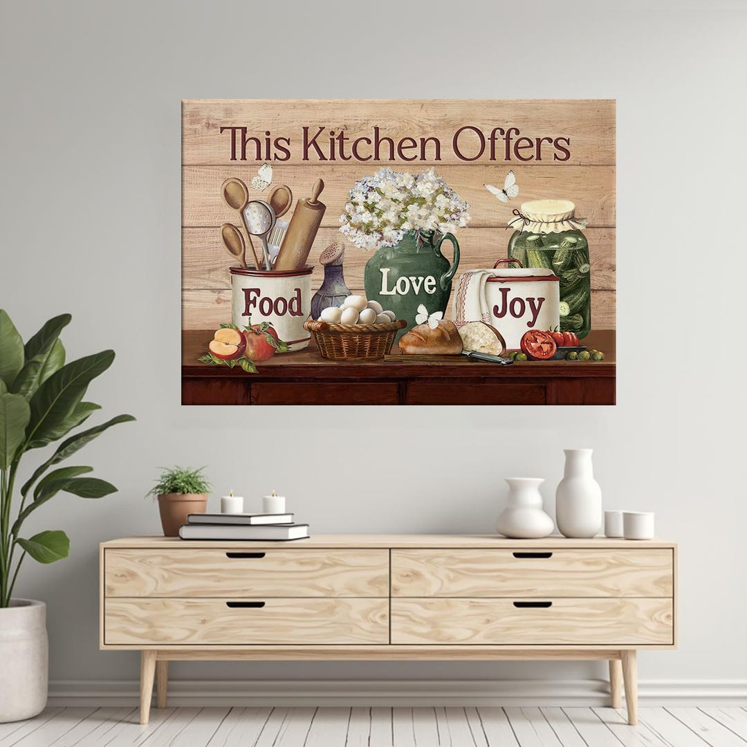 This Kitchen Offers Food, Vintage House, White Flower, Kitchen Utensils ...