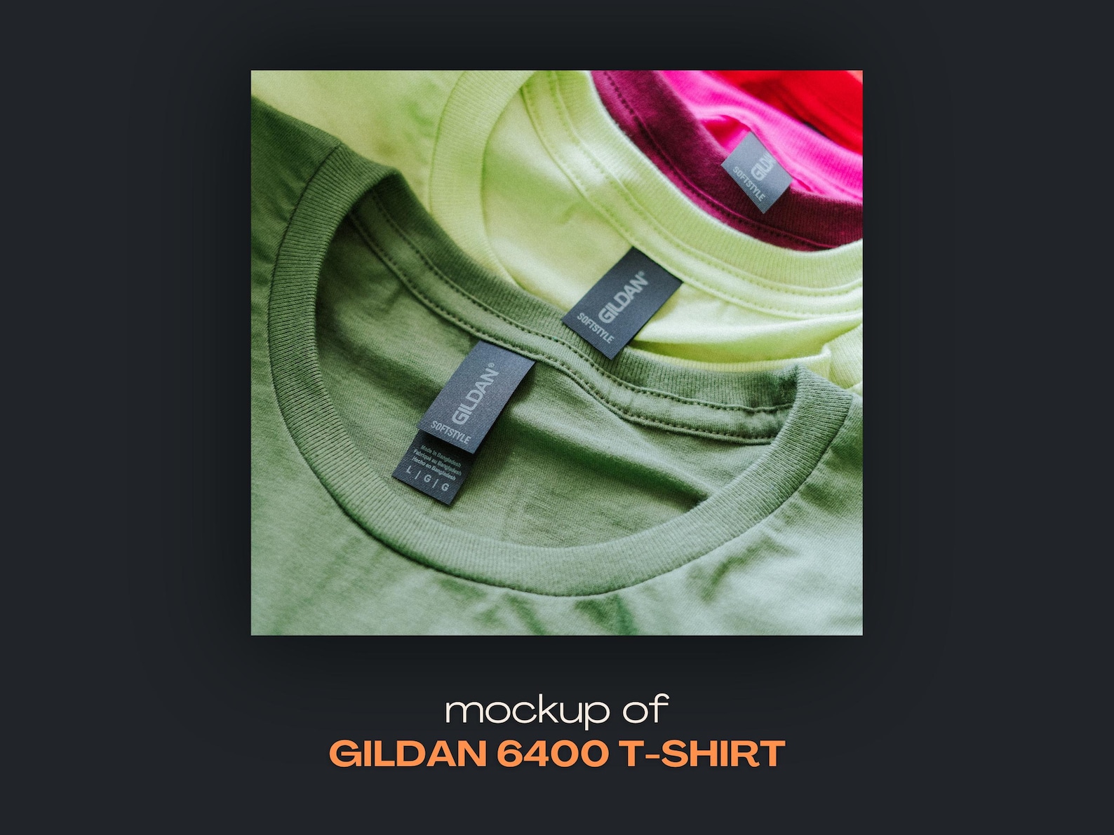 Gildan 64000 Paragon Mockup in Sunset | Gildan Soft Style Mockup | Real ...