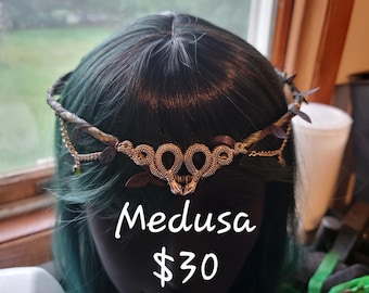 Persephone Circlet, Elven Tiara, Medieval Fantasy Crown, Leaf Crown, Gothic Tiara - Etsy