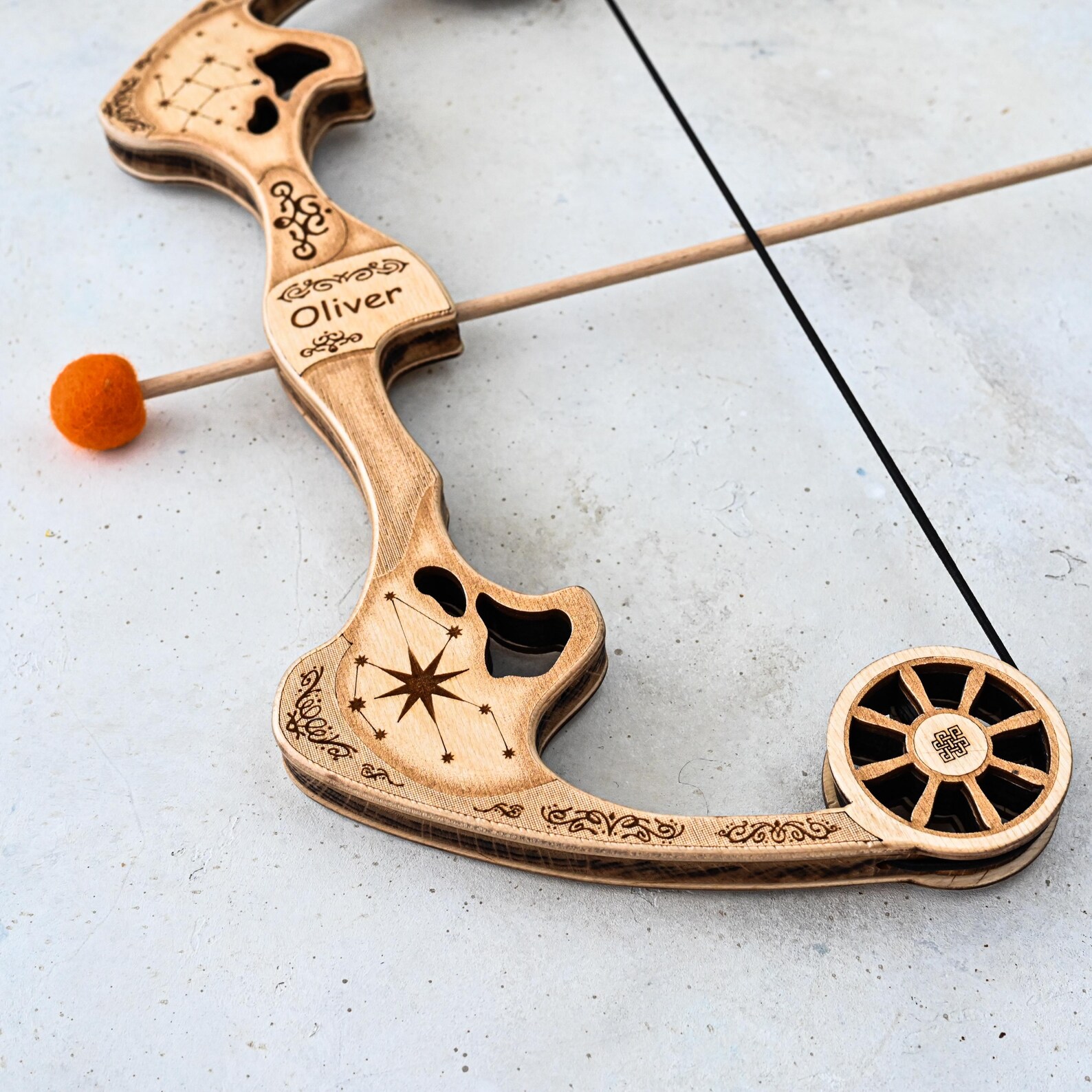 Eco Wood Archery Bow and Arrow Set, Custom Engraved Quiver, Birthday ...