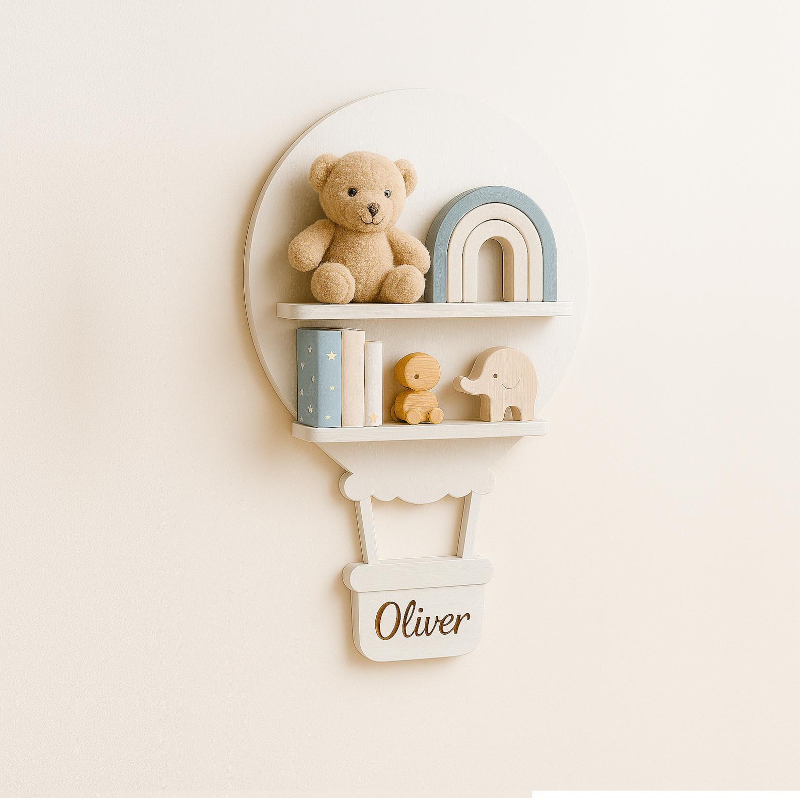 Cute Pastel Pink Floating Shelf, Decorative Shelf With Hooks for ...
