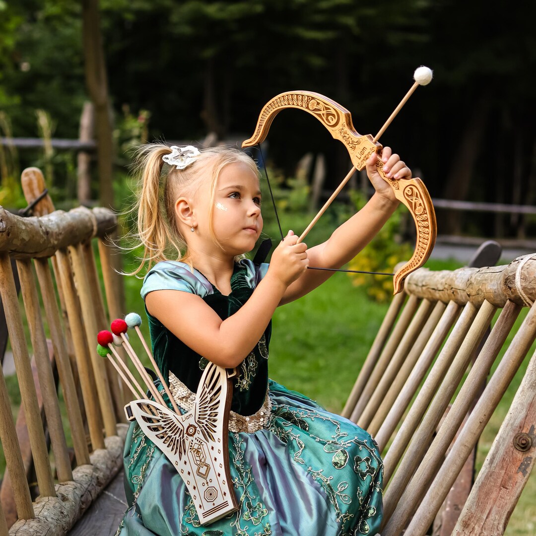 Eco Wood Fantasy Archery Bow, Unique Design Archery Set With Arrows ...