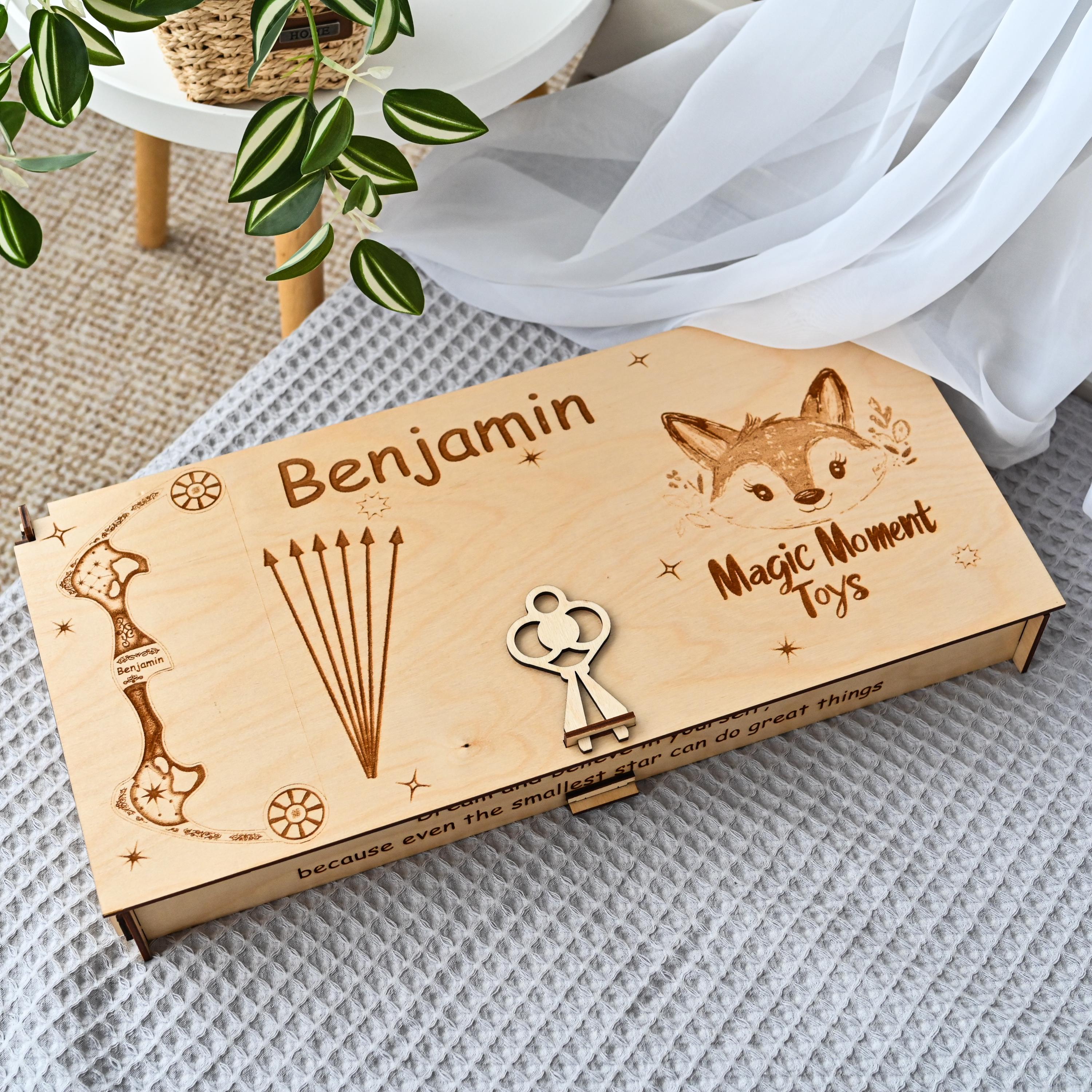Eco Wood Archery Bow and Arrow Set, Custom Engraved Quiver, Birthday ...
