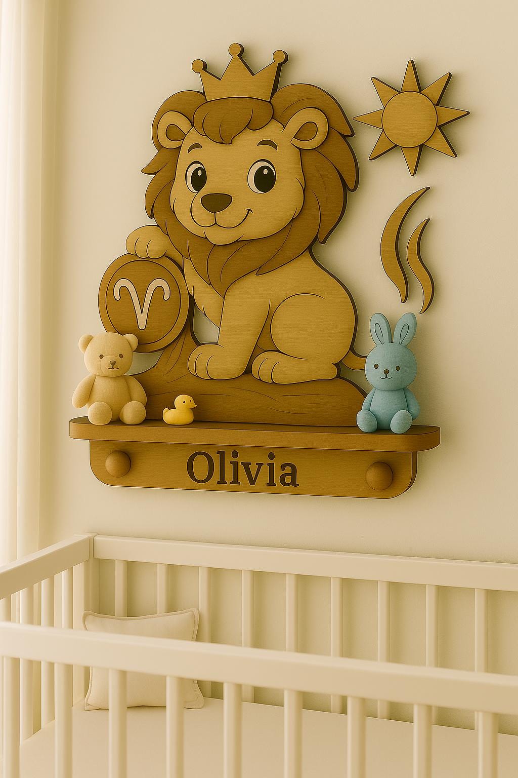 Colorful Leo Birth Sign Decorative Shelf, Celestial Furniture for ...