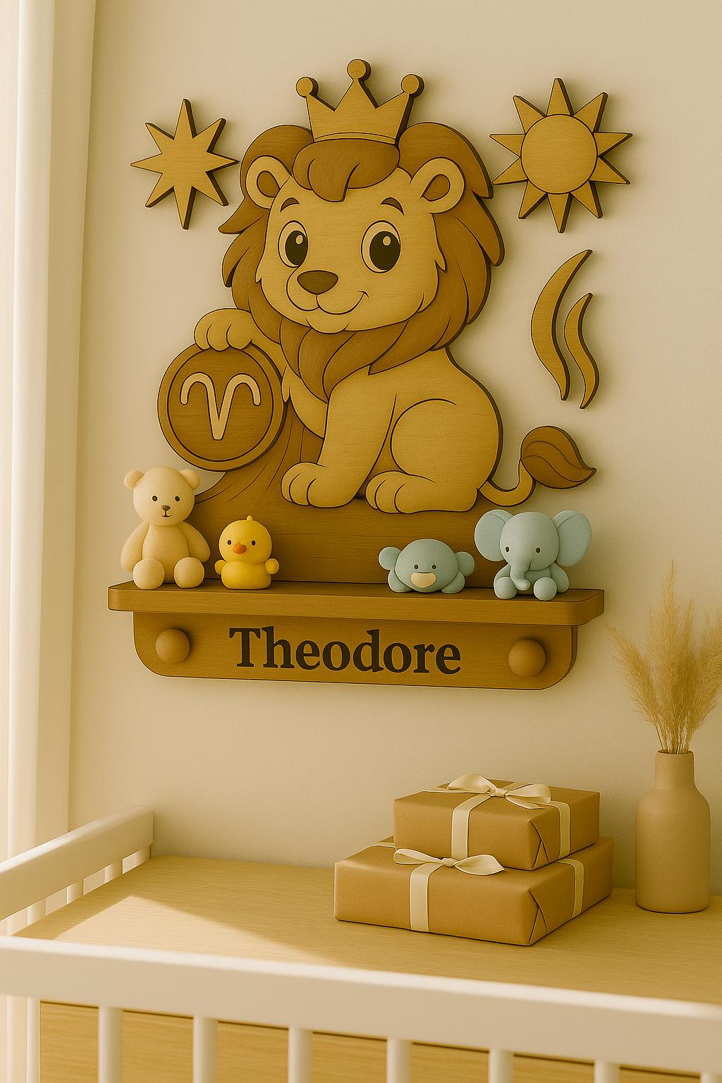 Colorful Leo Birth Sign Decorative Shelf, Celestial Furniture for ...