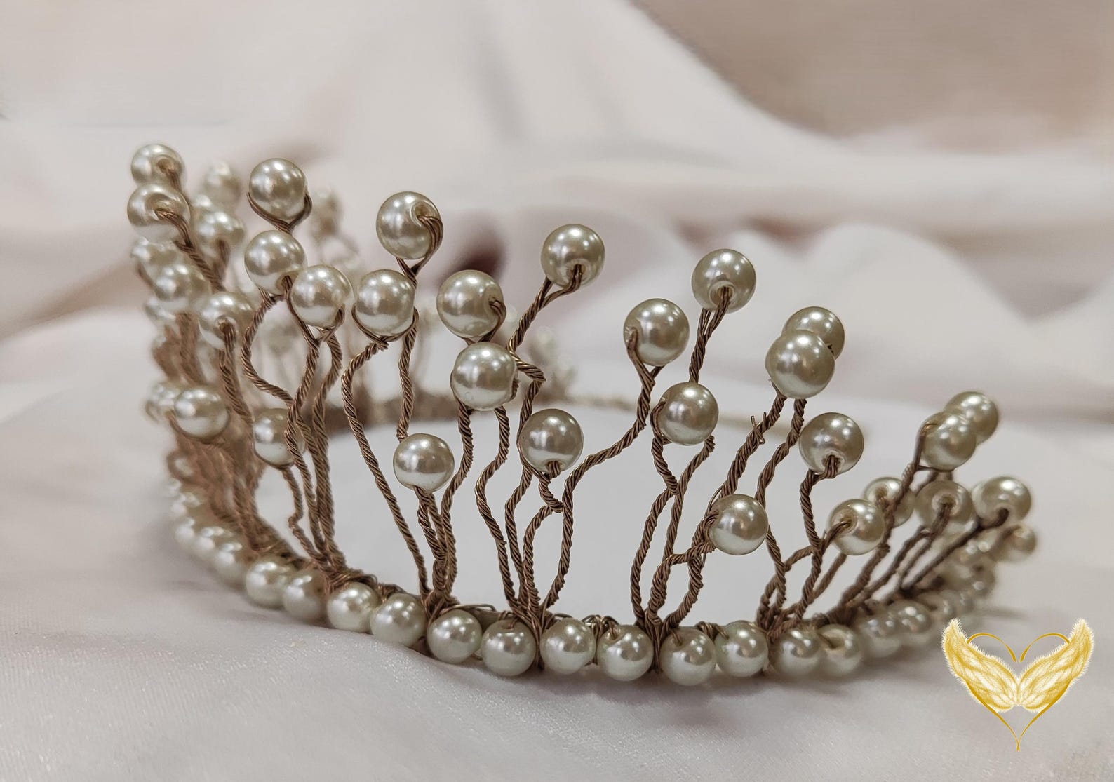 Pearl Beaded Wedding Tiara: Elegant Bridal Crown - Etsy