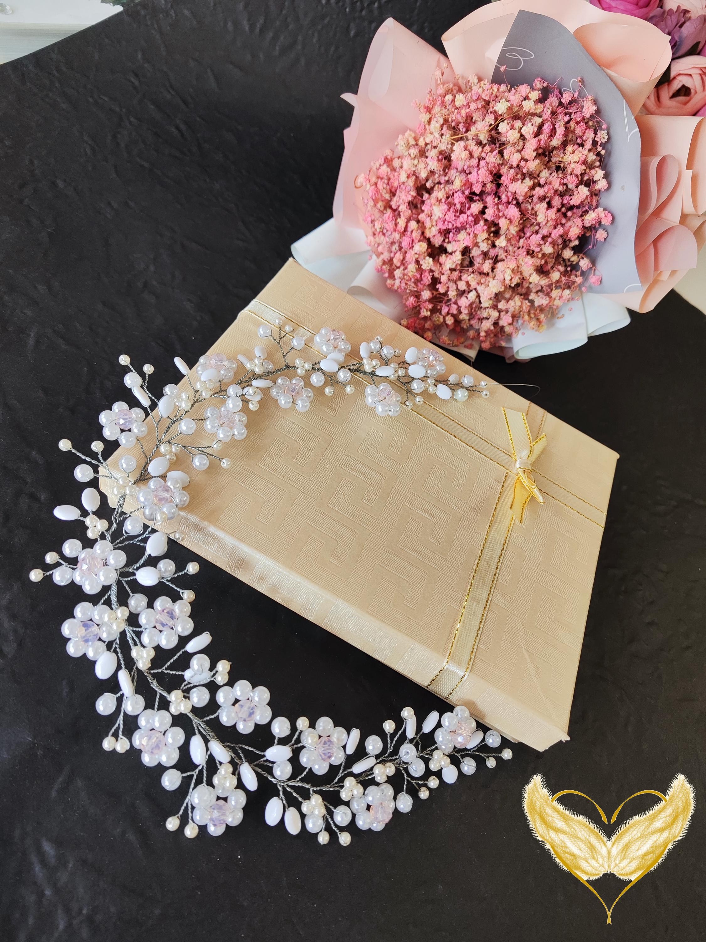 Floral Hair Crystal Bridal Hair Accessory Pearl Piece Wedding Hair ...