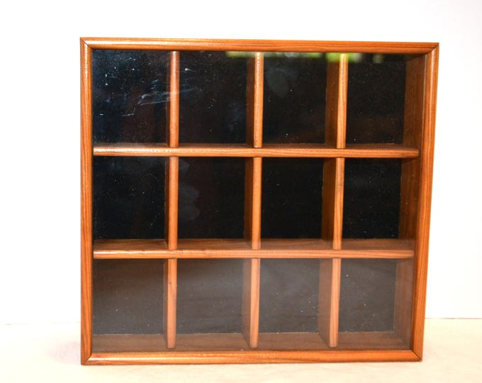 Vintage Shadow Box Cubby With Glass Slide - Etsy