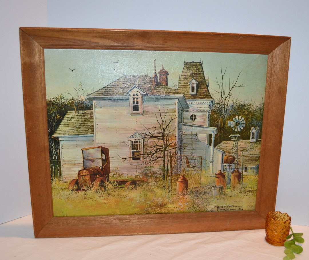 Vintage Print 'gone for the Summer' Frank M. Hamilton Framed - Etsy