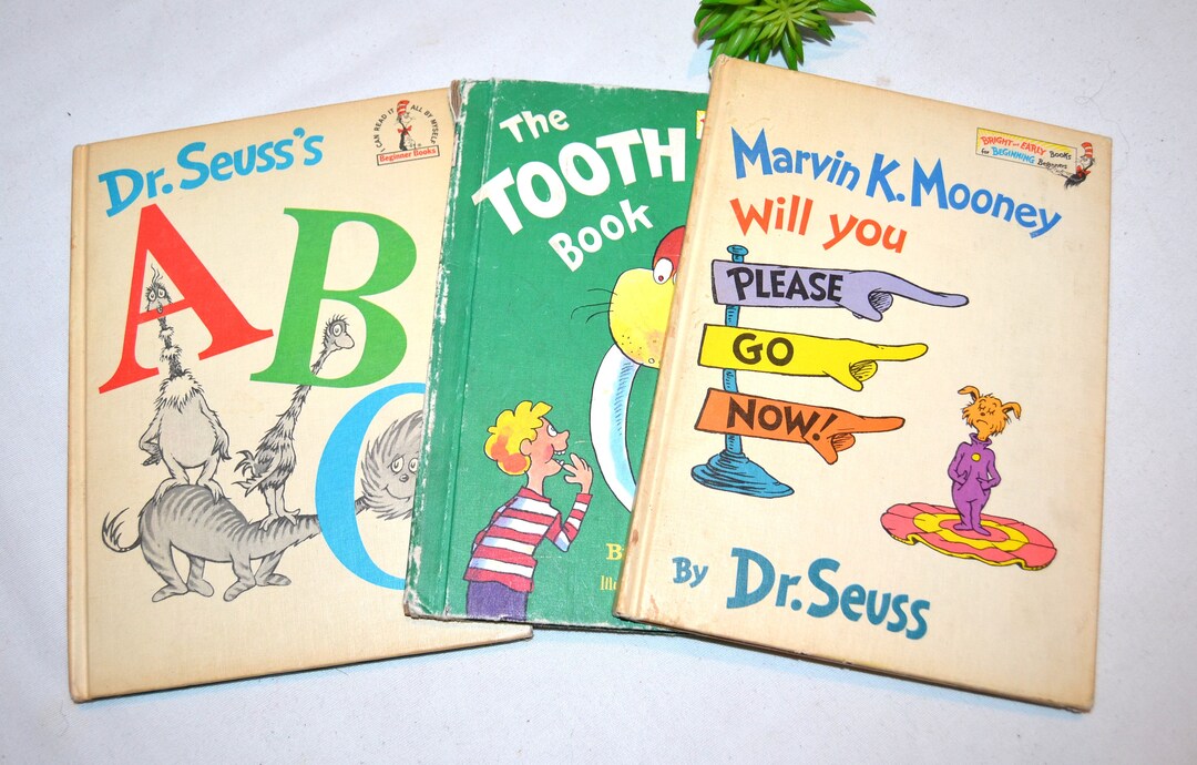Dr. Seuss Trio of Vintage Books ABC, Tooth and Please Go Now - Etsy