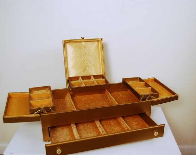 Vintage GOLDEN Lady Buxton HEIRLOOM Jewelry Box - Etsy