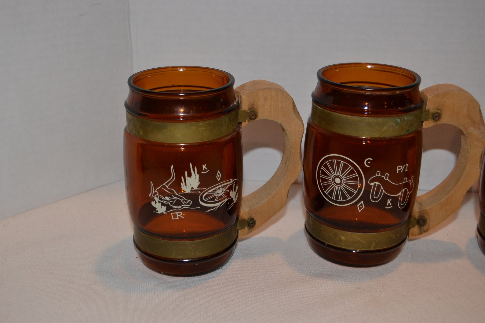 Vintage Western Rider Roper Rancher Mugs - Etsy