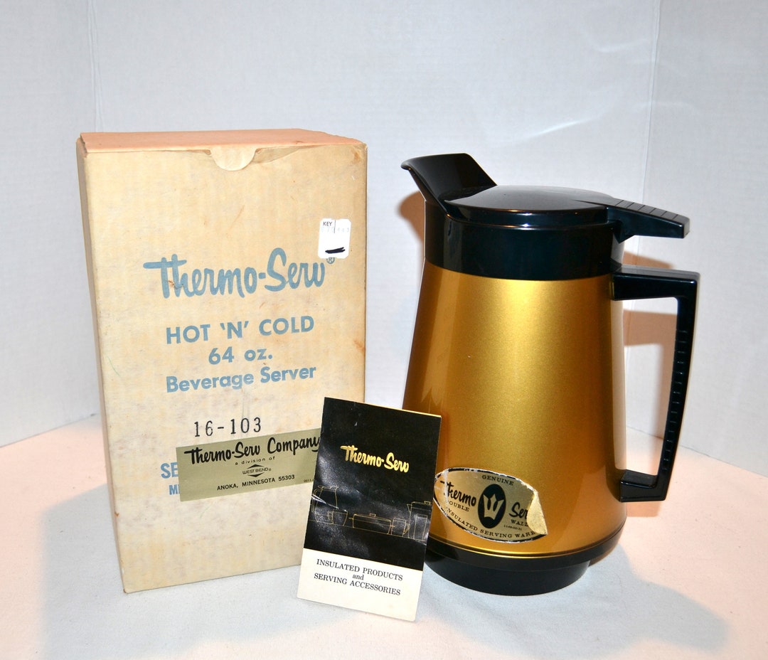 Vintage Thermo-serv Hot 'n' Cold 64 Oz Kitsch Mod MCM Retro Serverr - Etsy