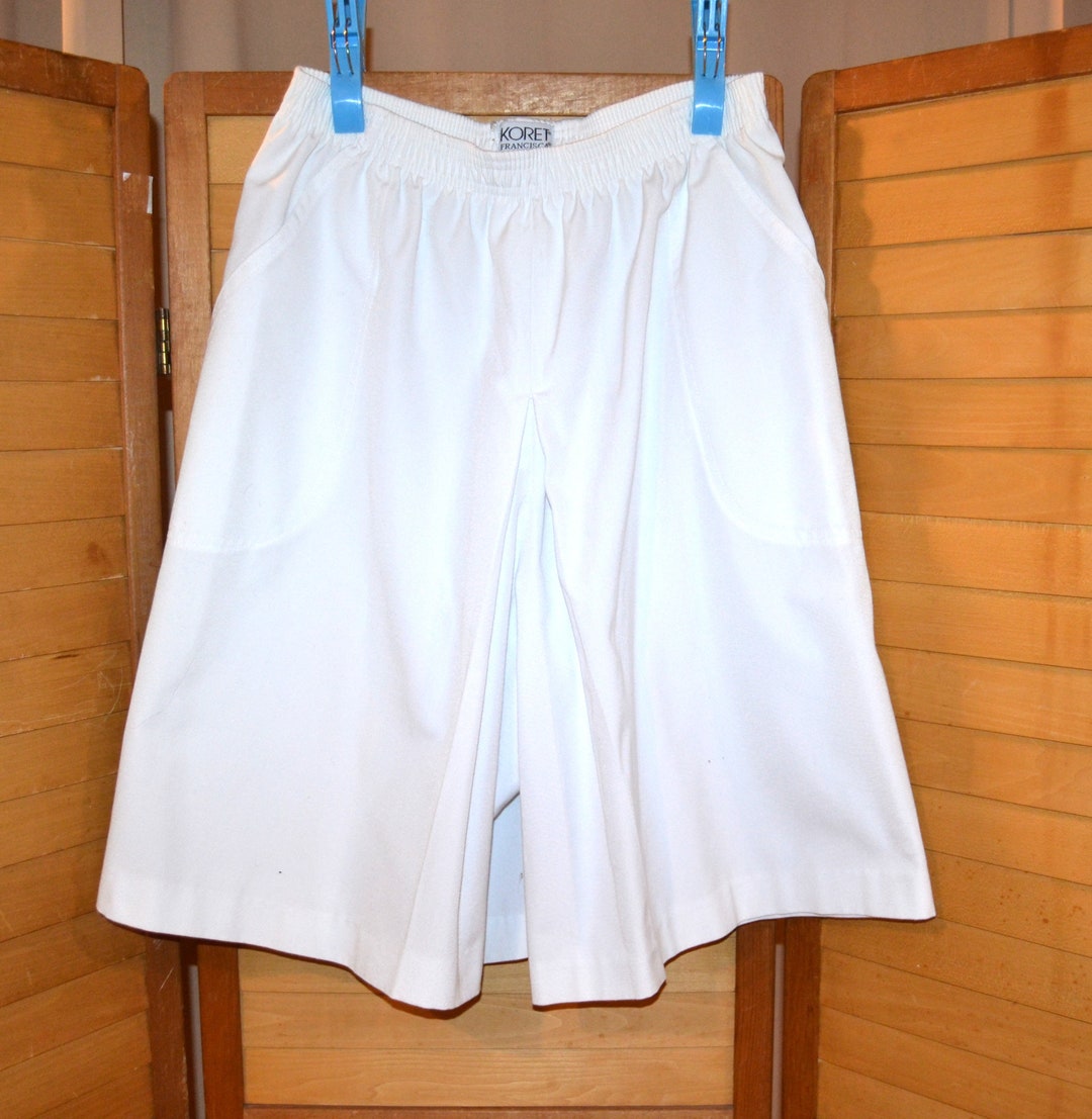 Vintage Preppy Scooter Skort Culotte White - Etsy