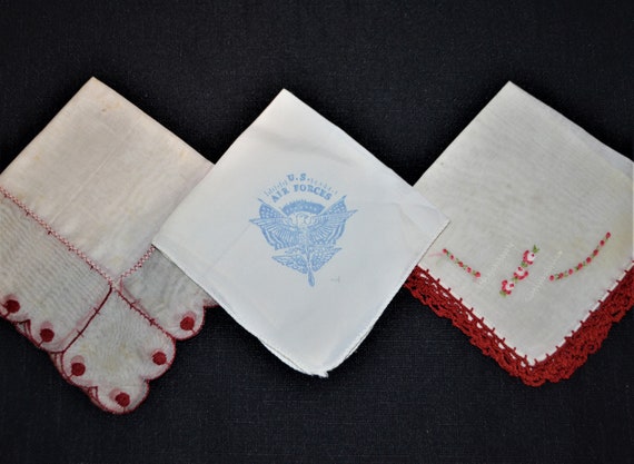 Vintage United States Air Forces Hanky Plus Red - Gem