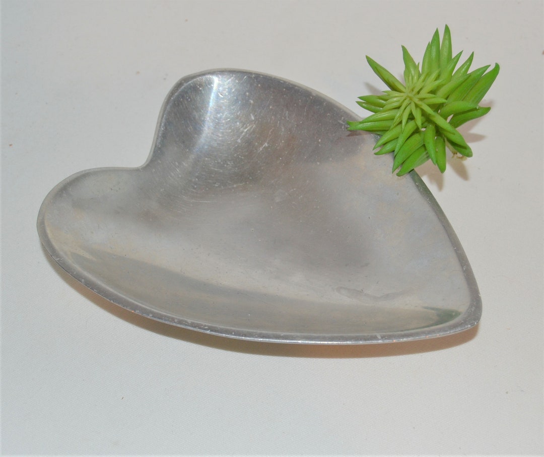 Vintage Nambe Heart Dish 1987 Modernism Mod Reflective Silver - Etsy