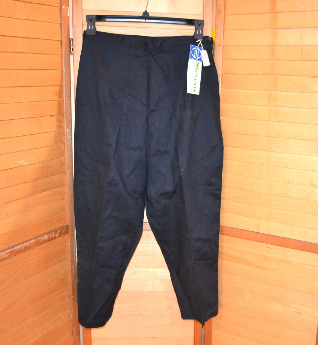 1950's High Rise Black Peg Leg Peddle Pusher New With Tags Side Zip - Etsy