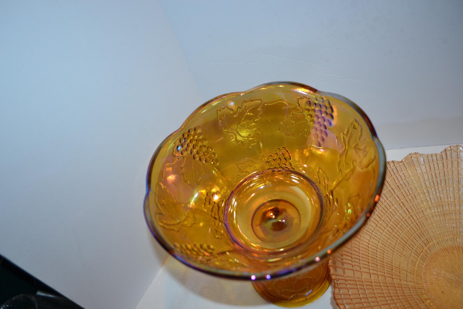 Vintage Glass Tabletop Display 1970s Shades of Amber Trio Retro MCM ...
