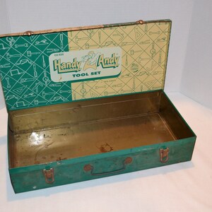 1950 Metal Box Handy Andy Storage for Tools Kids to Men Graphics Fun - Etsy