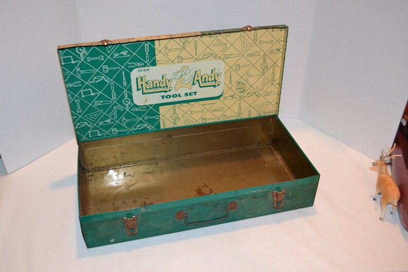 1950 Metal Box Handy Andy Storage for Tools Kids to Men - Etsy