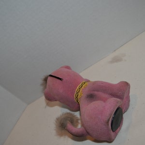 Vintage Puppy Bank Flocked Fuzzy With Fur 1950's - Etsy
