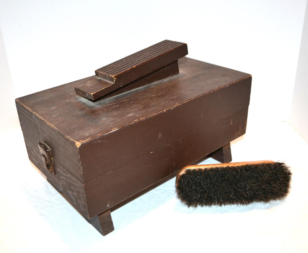 Vintage Men's Shoe Polish Box Storage Groom Gift Fathers Day Birthday ...