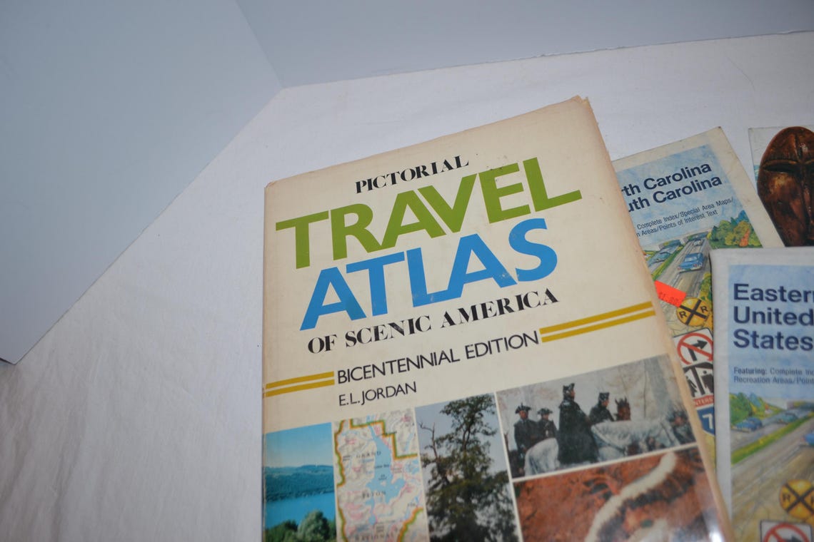 Vintage Atlas and Maps 1970's Circa Bicentennial Paper Ephemera Guide ...