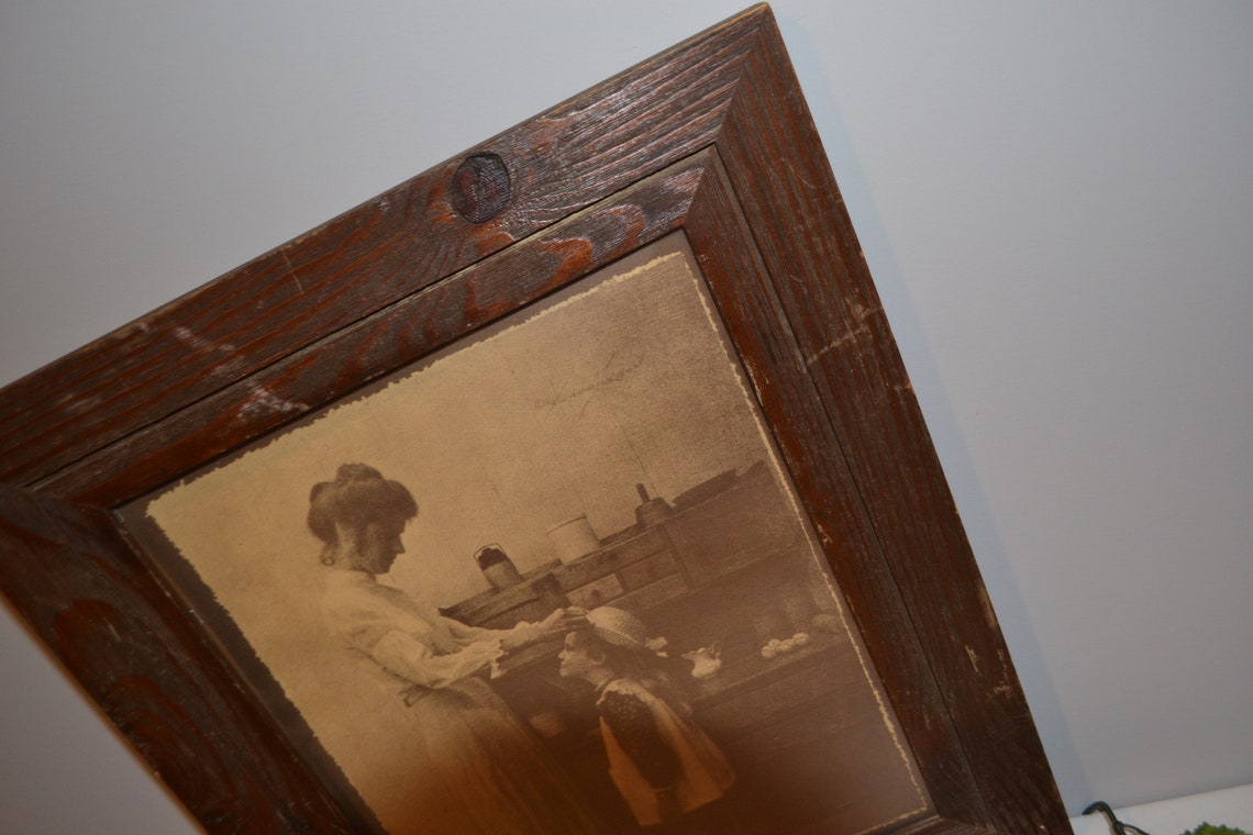 Vintage Mother & Daughter Framed Print R. Hendrickson | Etsy