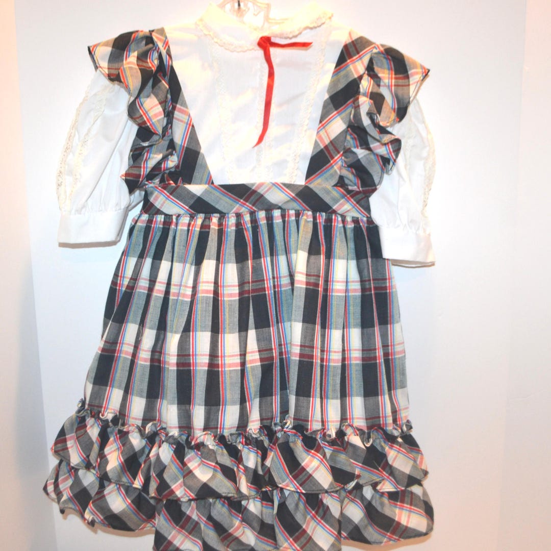 Vintage Girls Dress 1960's Full Swing Ruffles and Bow - Etsy