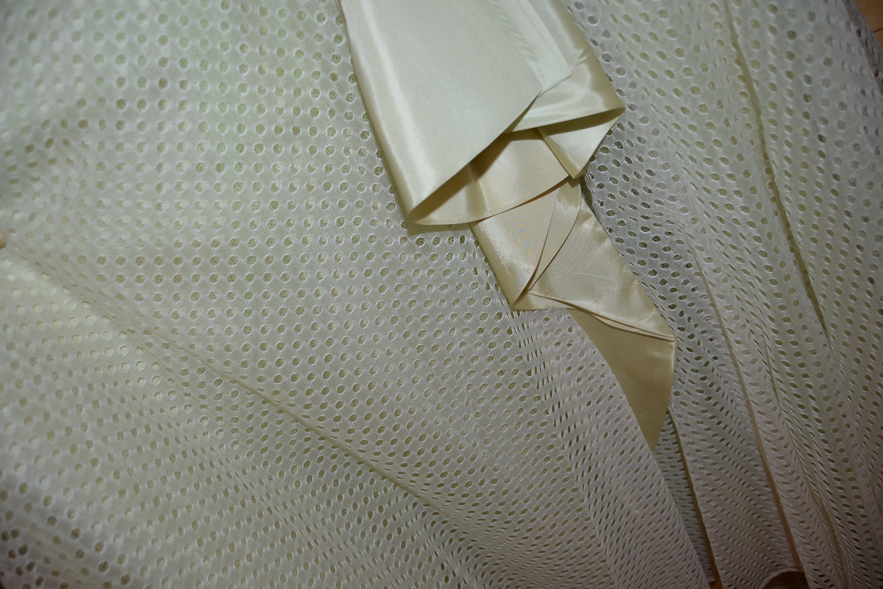 Vintage Gown 1950's Punched Eyelet Light Sage Full Swing With Sash - Etsy
