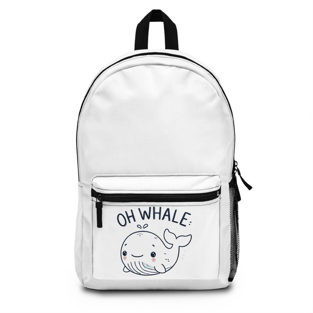 Oh Whale Minimalist Whale Backpack Cute & Stylish Bag for All Ages ...