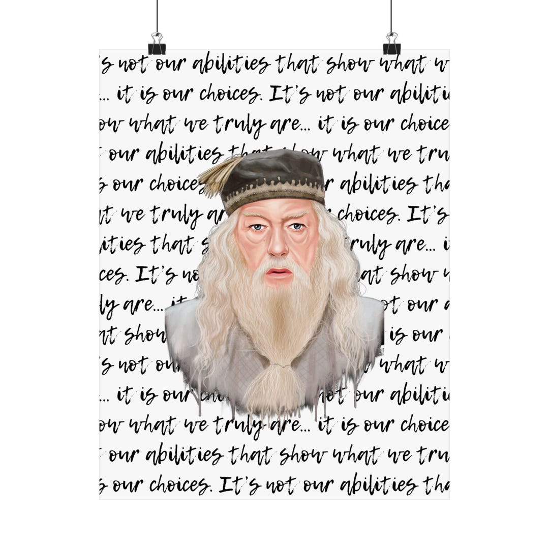 Vertical Poster, Dumbledore Quote, Matte Print, Harry Potter Gift ...