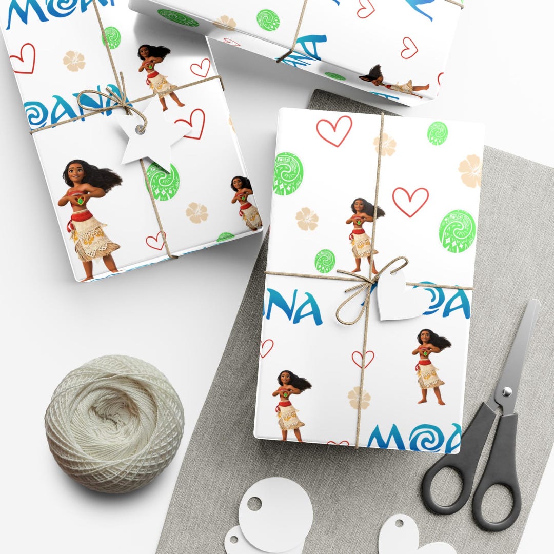 Gift Wrap Papers Moana Wrapping Paper, Ocean Themed Gift Wrap, Tropical ...