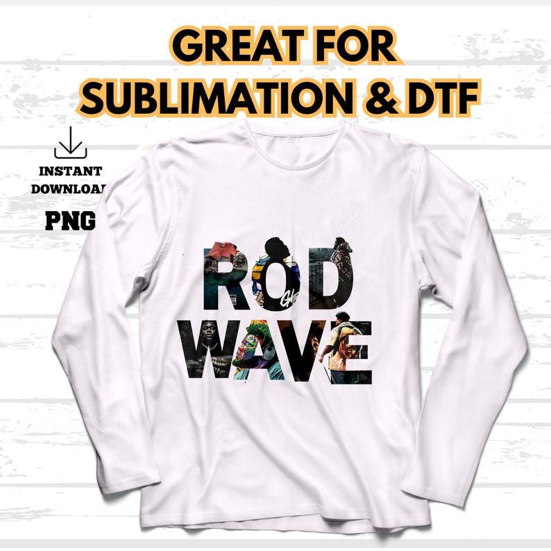 Rod Wave Album Cover Music-inspired PNG Design Sublimation & DTF ...