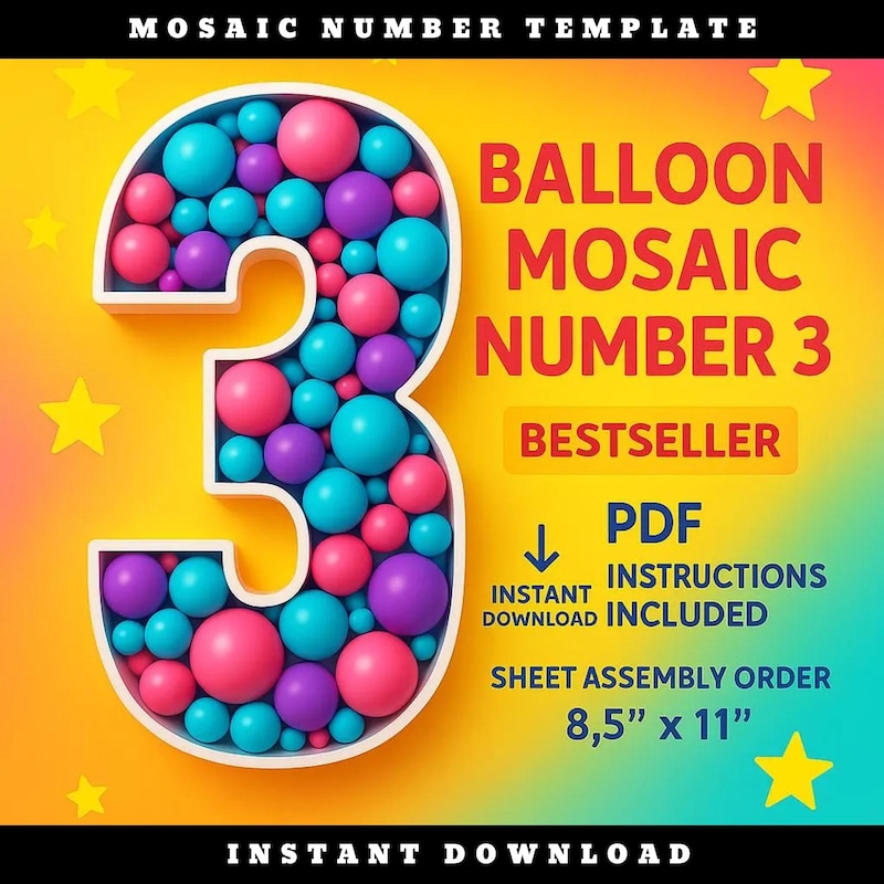 Balloon Mosaics - Etsy