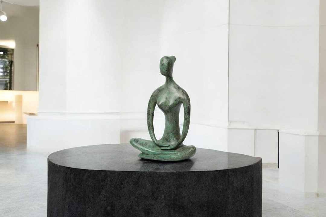 Handmade Bronze Meditation Sculpture, Abstract Zen Art Figurine - Etsy