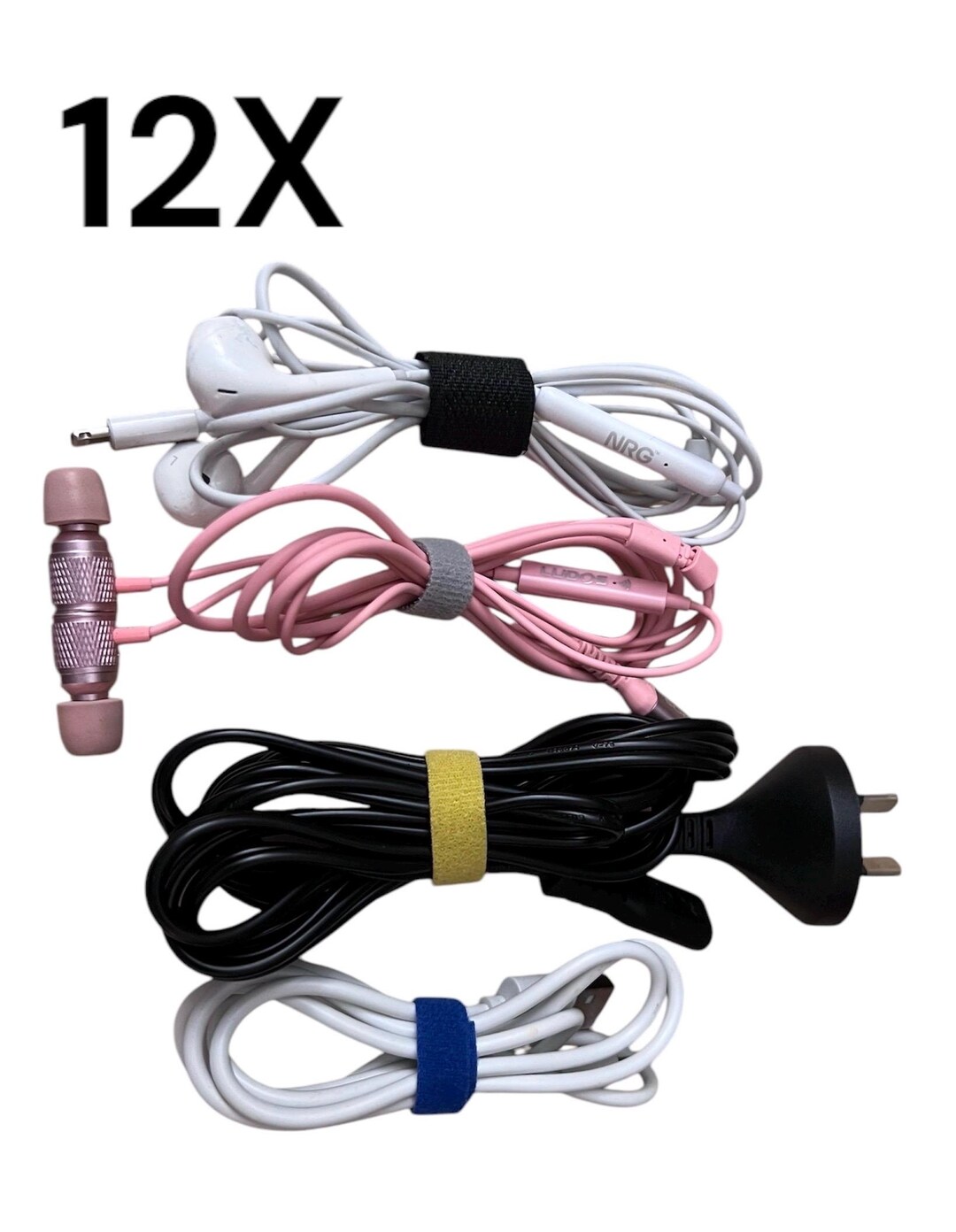 Knotless Earbuds Cable Winder - 12-pack Portable Tangle-free Earbud ...