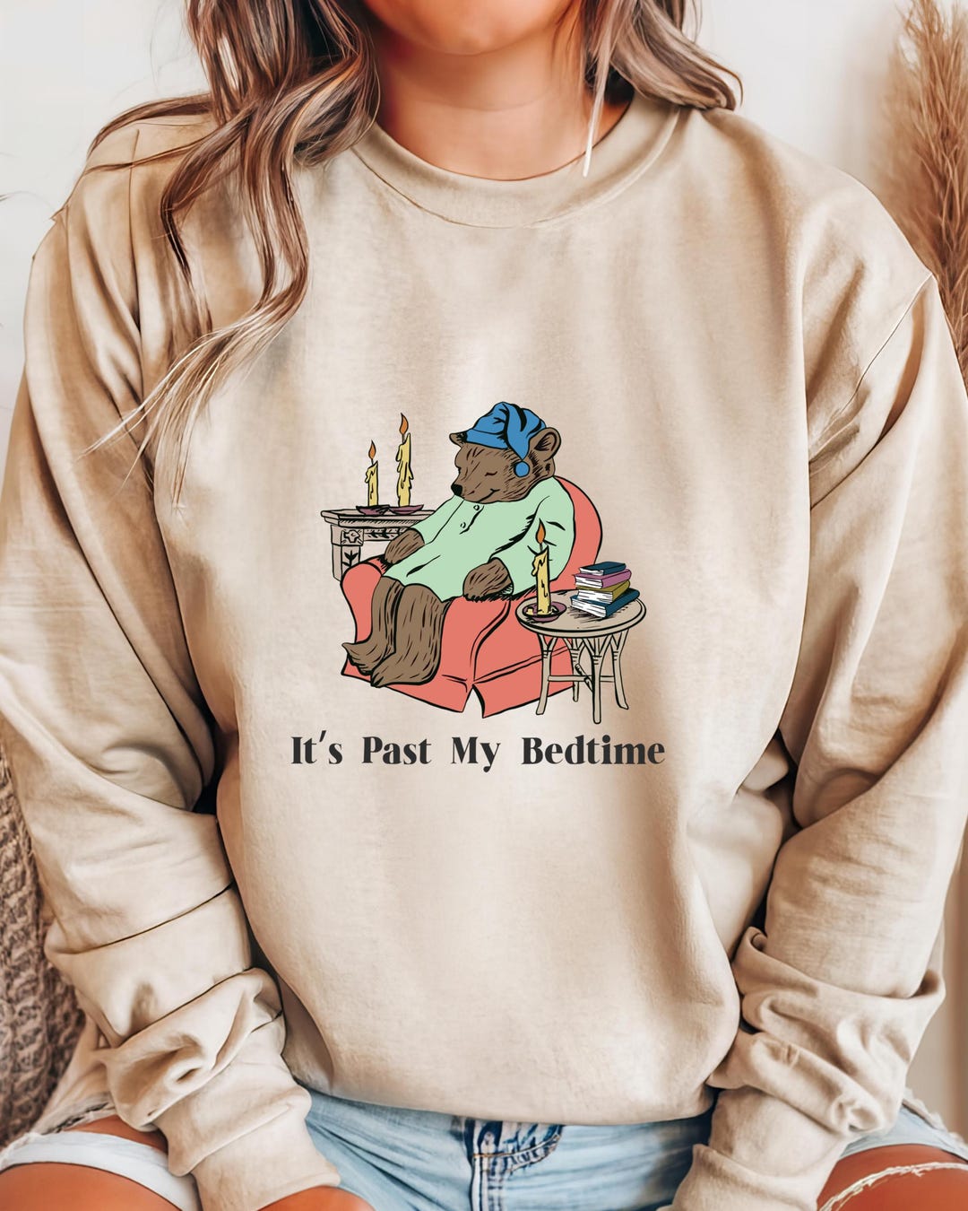 Comfort Colors, It's Past My Bedtime Sweatshirt, Sleepy Bear Sweatshirt ...