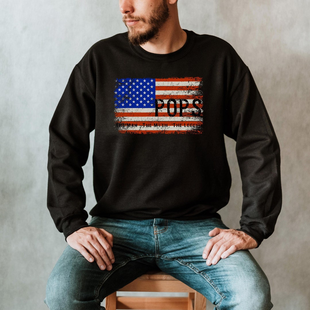 Custom Pops USA Flag Personalized Pops Sweatshirt,custom Pops USA Flag ...