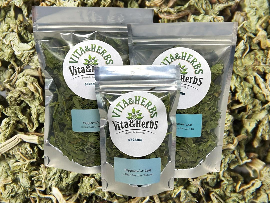 Organic Dried Peppermint Leaf Floral Herbal Tea 1/4oz - 1LB - Etsy