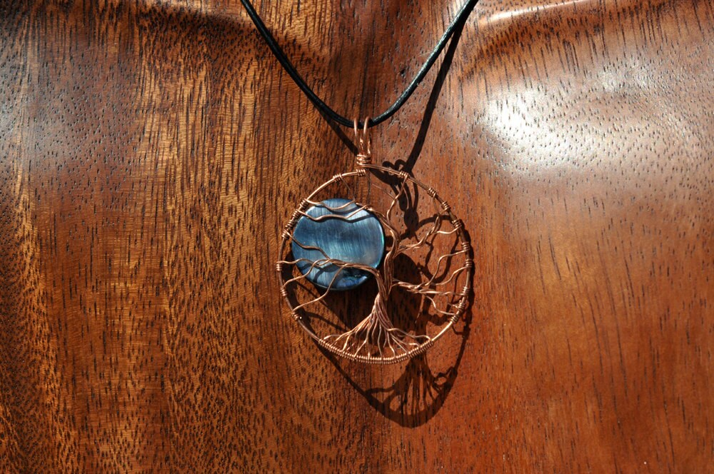 Blue Moon Tree of Life Pendant in Copper - Etsy